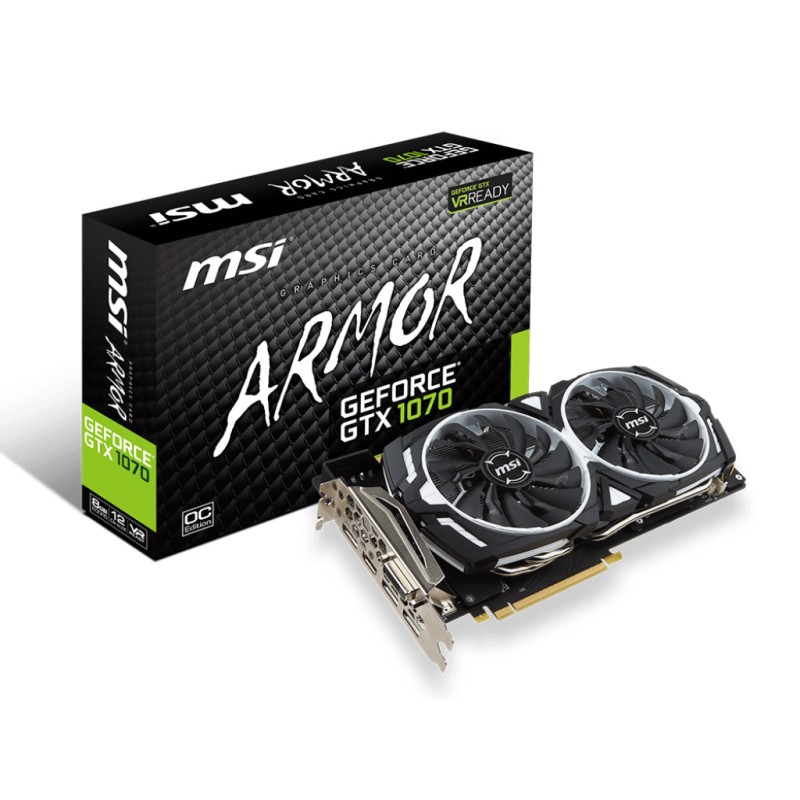 MSI GTX1070 ARMOR OC 8GB DDR-5 Graphics Card | Taipei For Computers ...